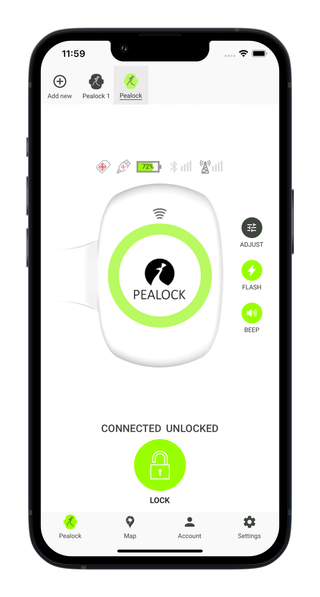 Pealock 2 – electronic lock – Pealock